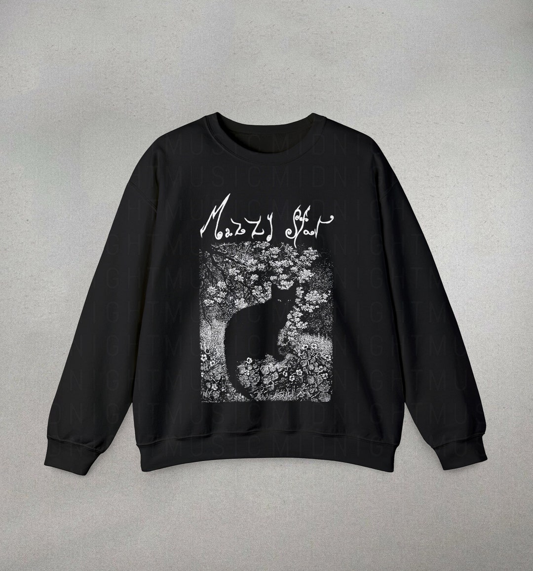 Mazzy Star Cat Sweatshirt, 90s Alternative Rock, Hope Sandoval ...