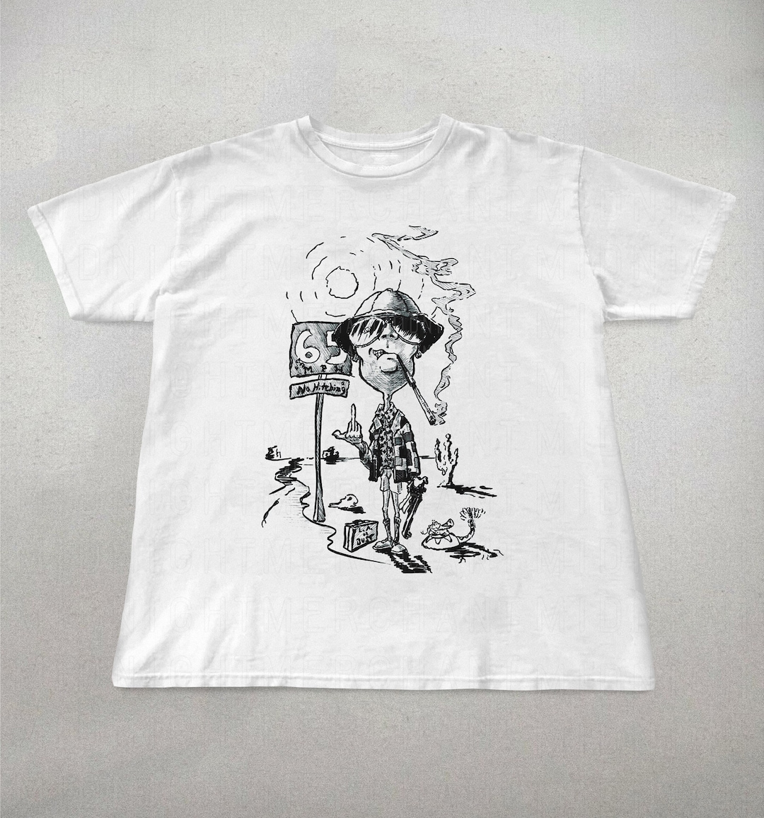 Fear and Loathing Shirt, Unisex Cotton Shirts, Trendy Graphic Tee ...