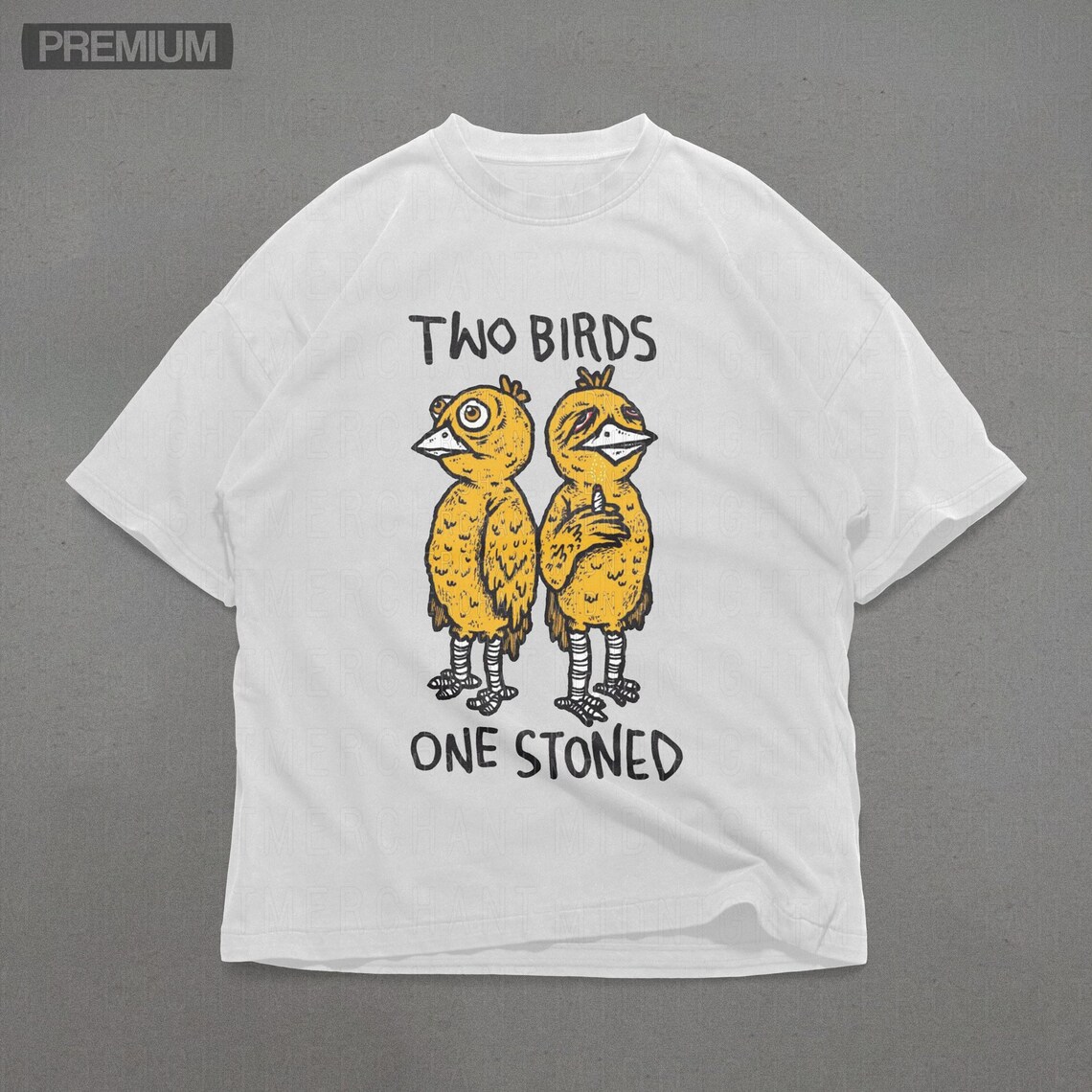 Two Birds One Stoned, Comfort Colors Premium Cotton Shirts, Funny ...