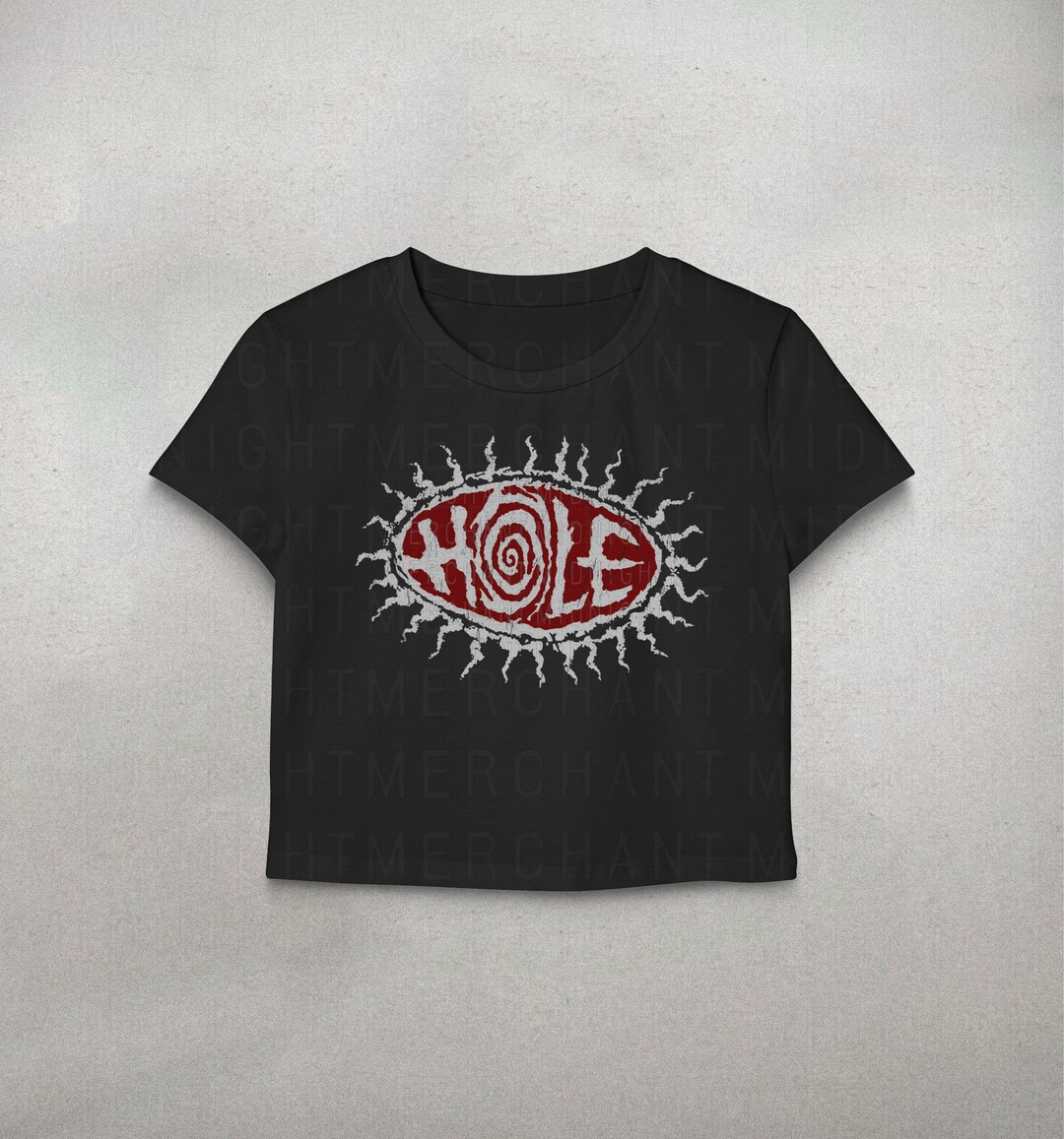 Hole Crop Top, Grunge Tee, Cute Crop Top, Band Crop Top, Hole Tshirt ...