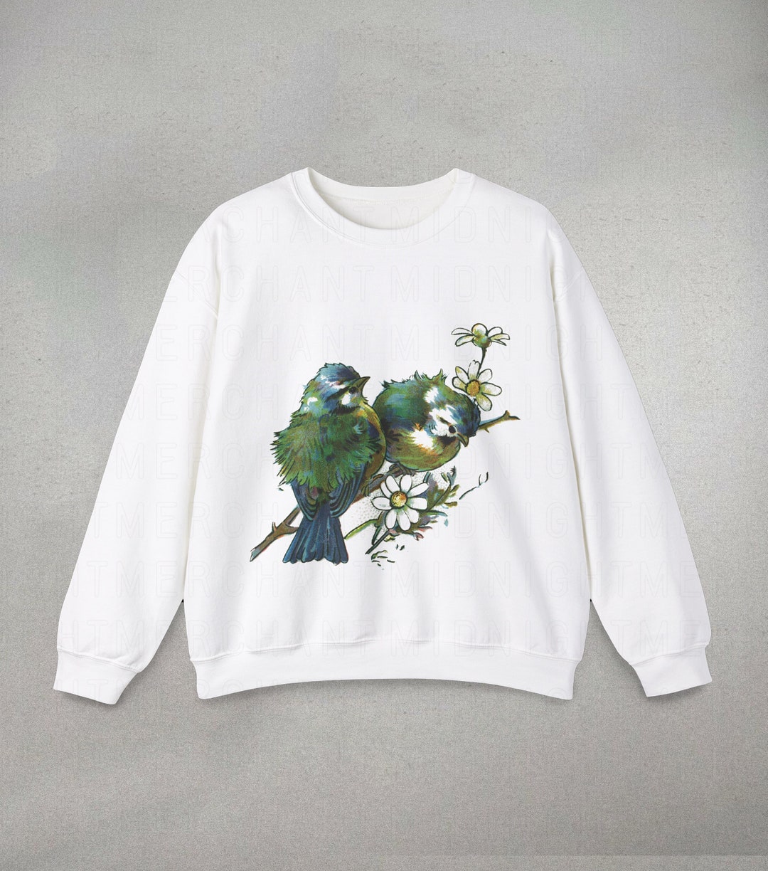 2 Birds Sweatshirt, Cute Nature Sweatshirts, Baggy Comfy Sweatshirts ...