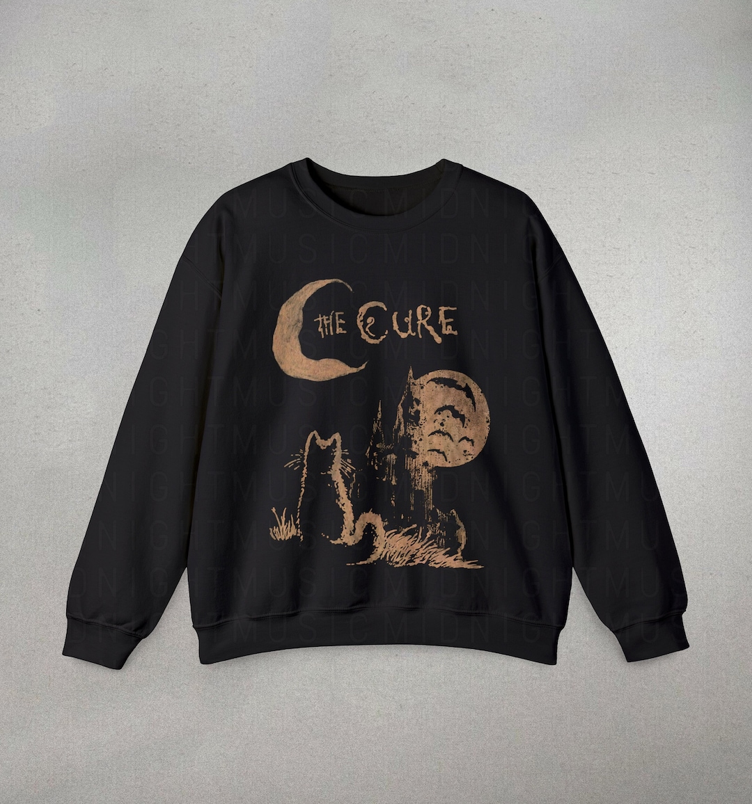 The Cure Cat Sweatshirt, 90s Alt Indie Rock, Unisex Sweatshirt, Music ...