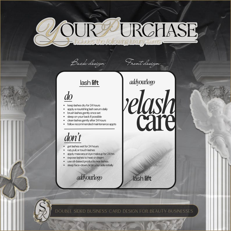Lash Lift Aftercare Card Template – Instant Digital Download - Etsy