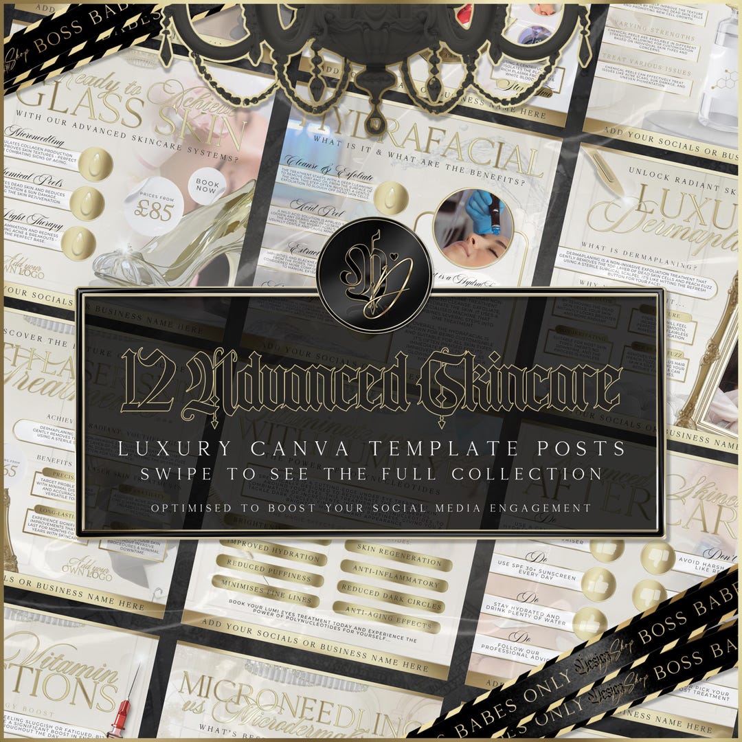 12 Advanced Skincare Flyers, Canva Template, Social Media Template ...