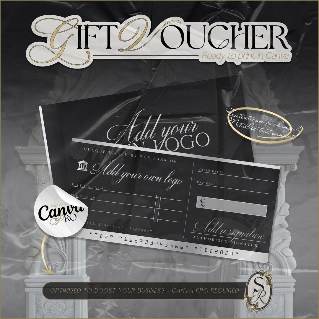Cheque Gift Voucher Canva Template, Beauty Salon Design - Etsy UK