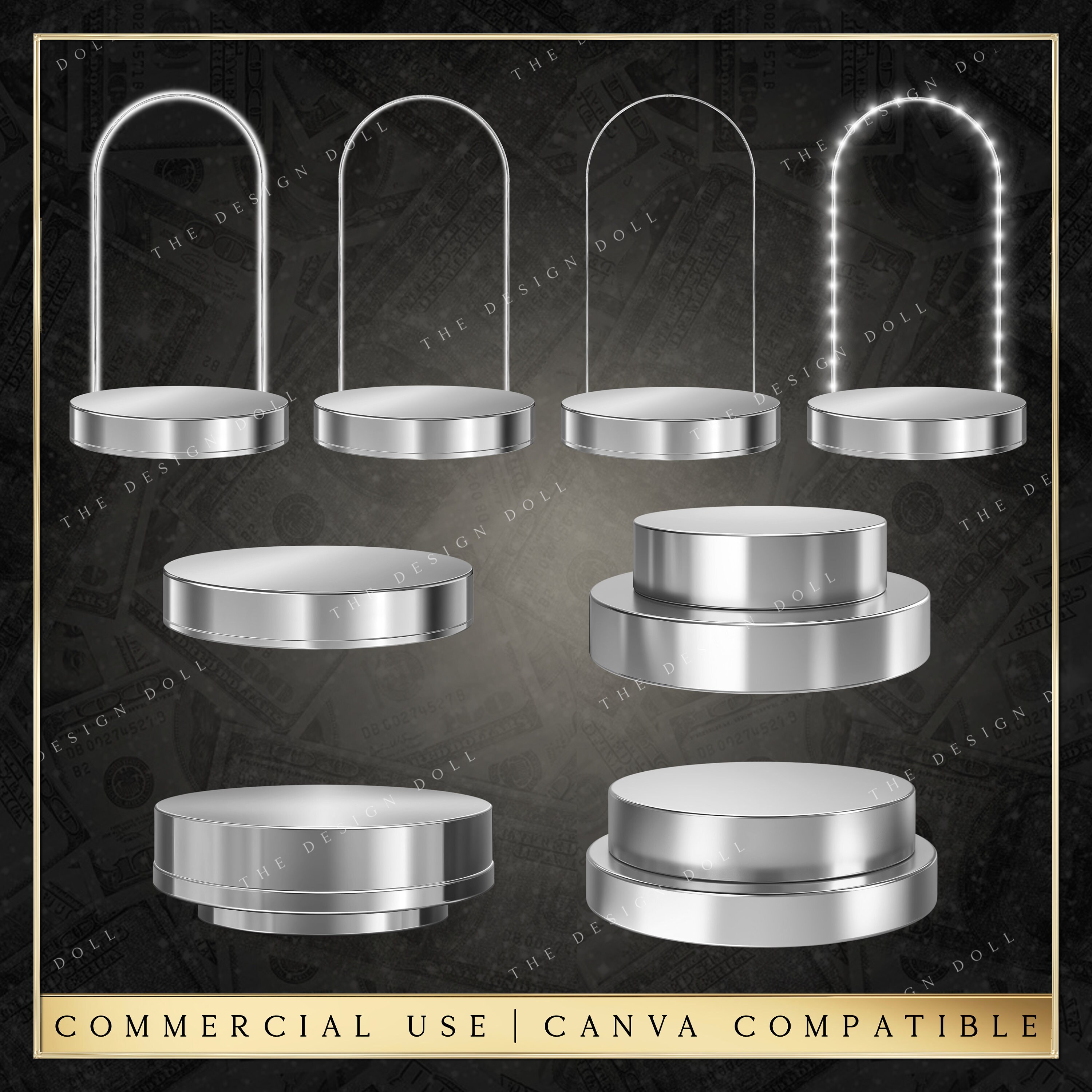 Silver Podium Clip Art Product Display Clip Art Transparent - Etsy