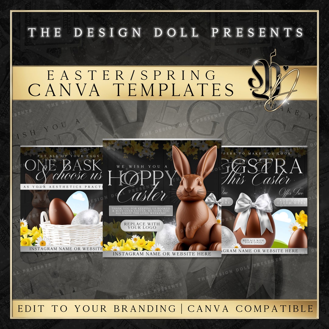 Easter Social Media Post, Canva Template, Easter Booking Post, Spring ...