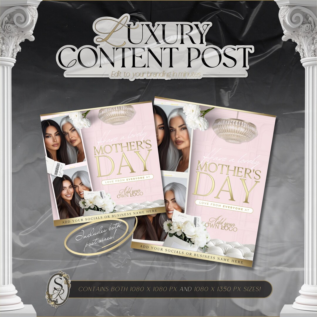 Mother's Day Social Media Post, Canva Template, Mother's Day Booking ...