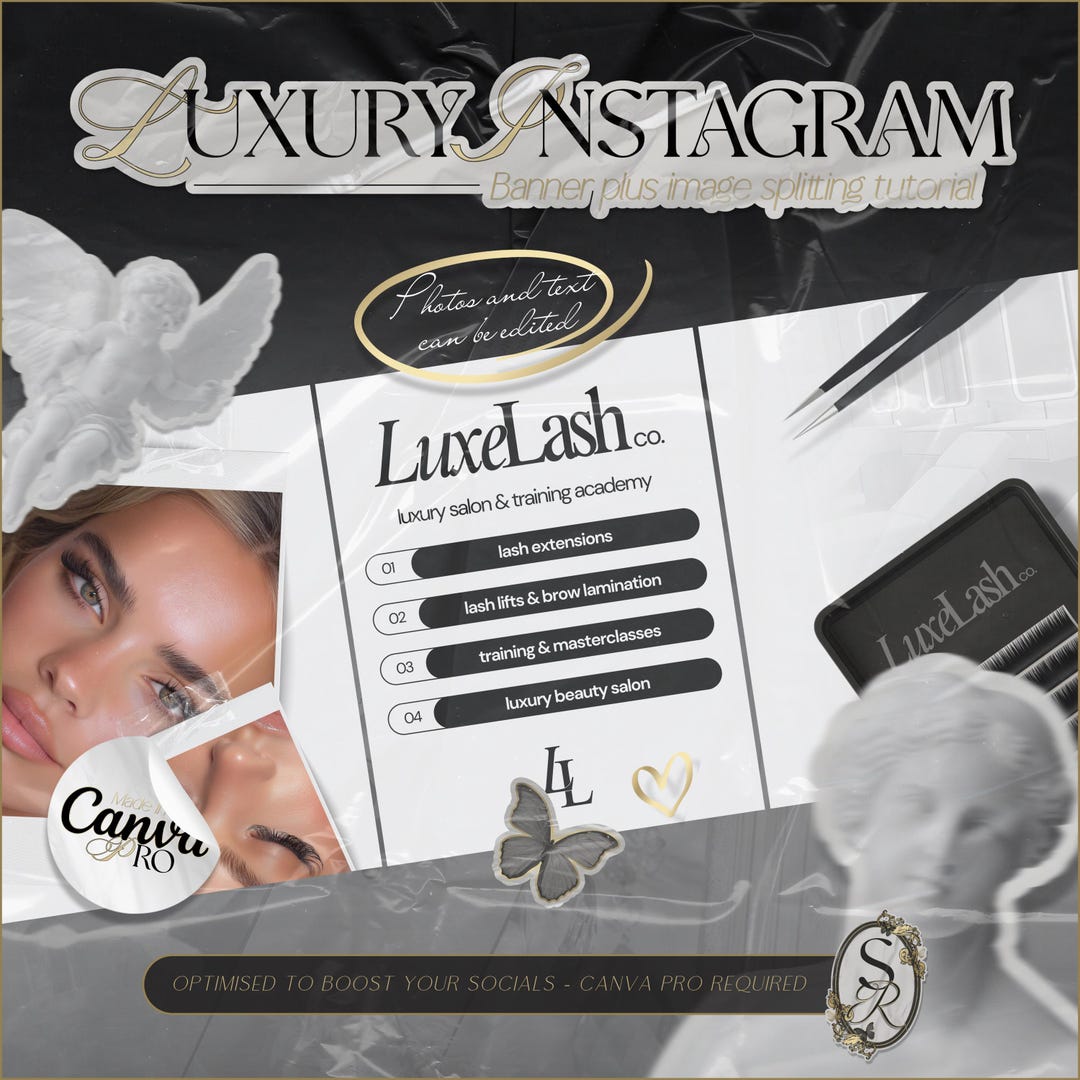 Lash Technician Instagram Carousel Banner Template – Instant Digital ...