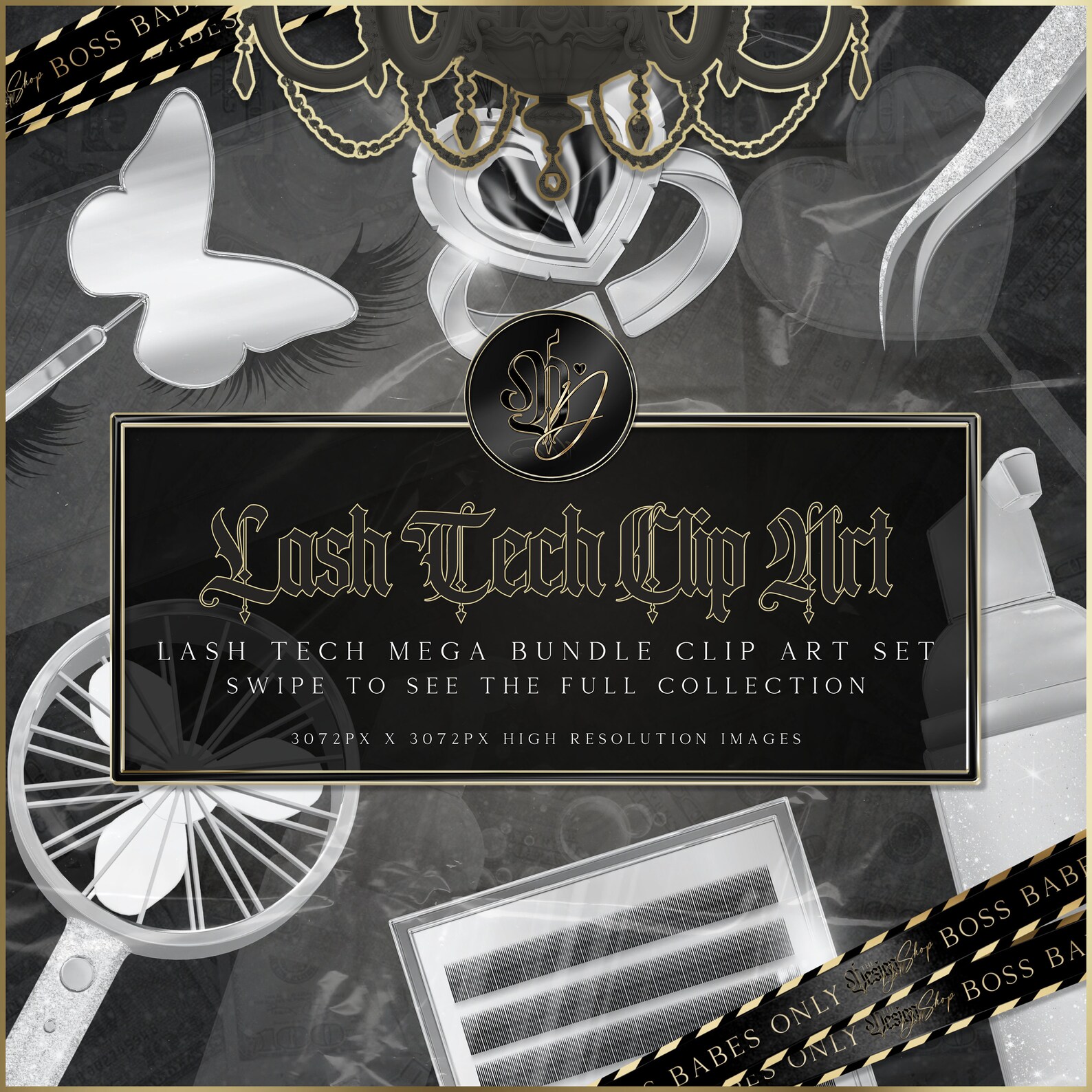 Lash Tech Clip Art, Lash Tray Clip Art, Lash Technician Clip Art ...