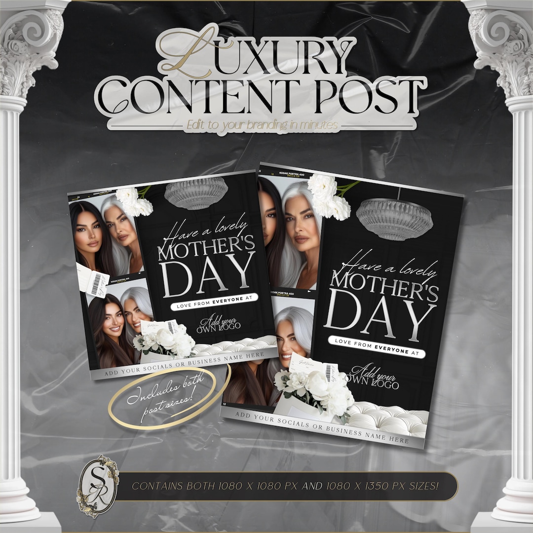 Mother's Day Social Media Post, Canva Template, Mother's Day Booking ...