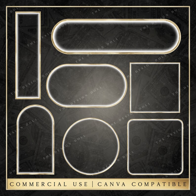 Gold Border Clip Art, Gold Text Box Clip Art, Transparent PNG Files ...