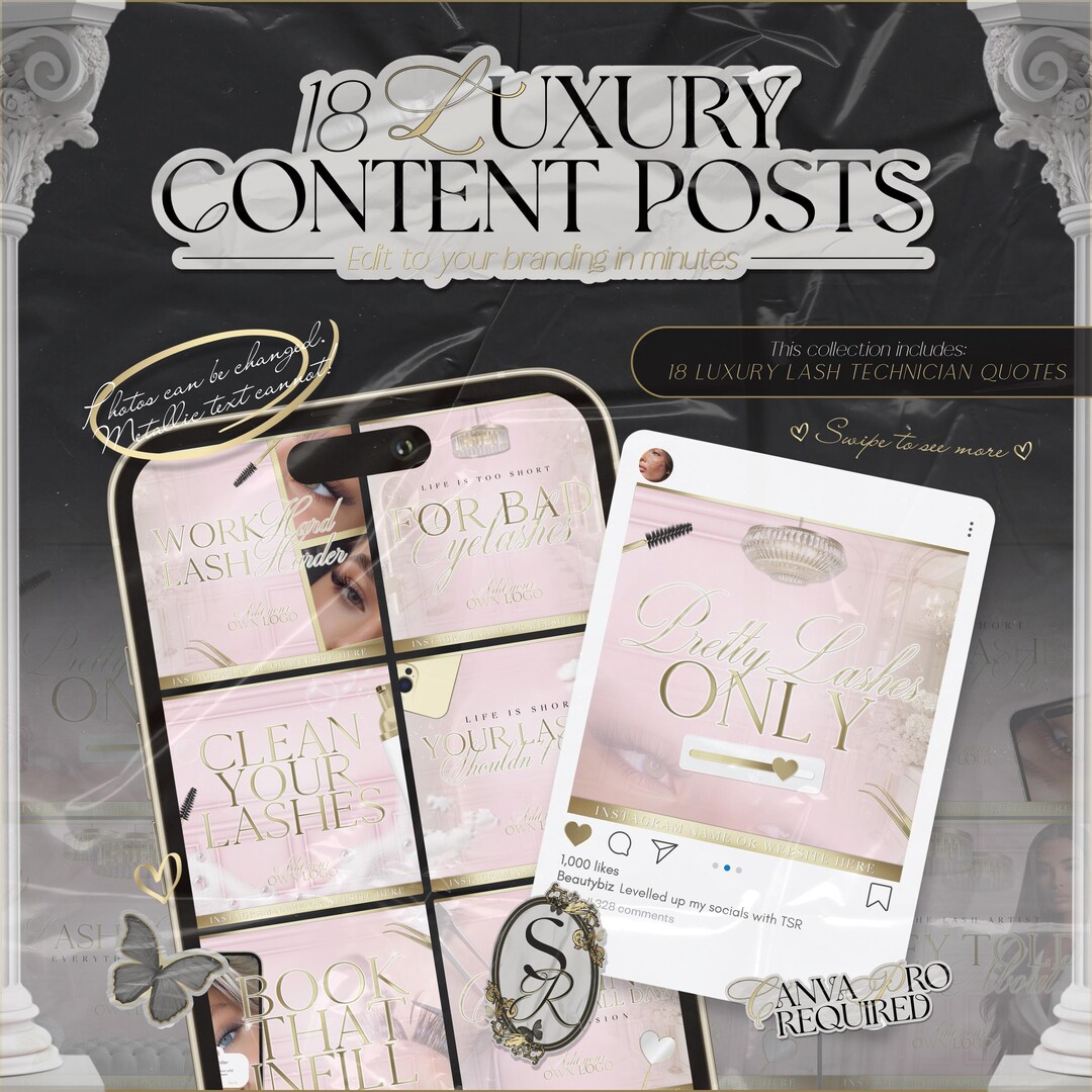 18 Lash Technician Flyer Quotes, Canva Template, Lash Artist Social ...