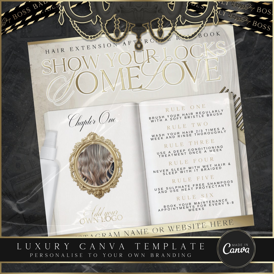 Hair Extension Flyer, Canva Template, Hair Extensions Social Media ...