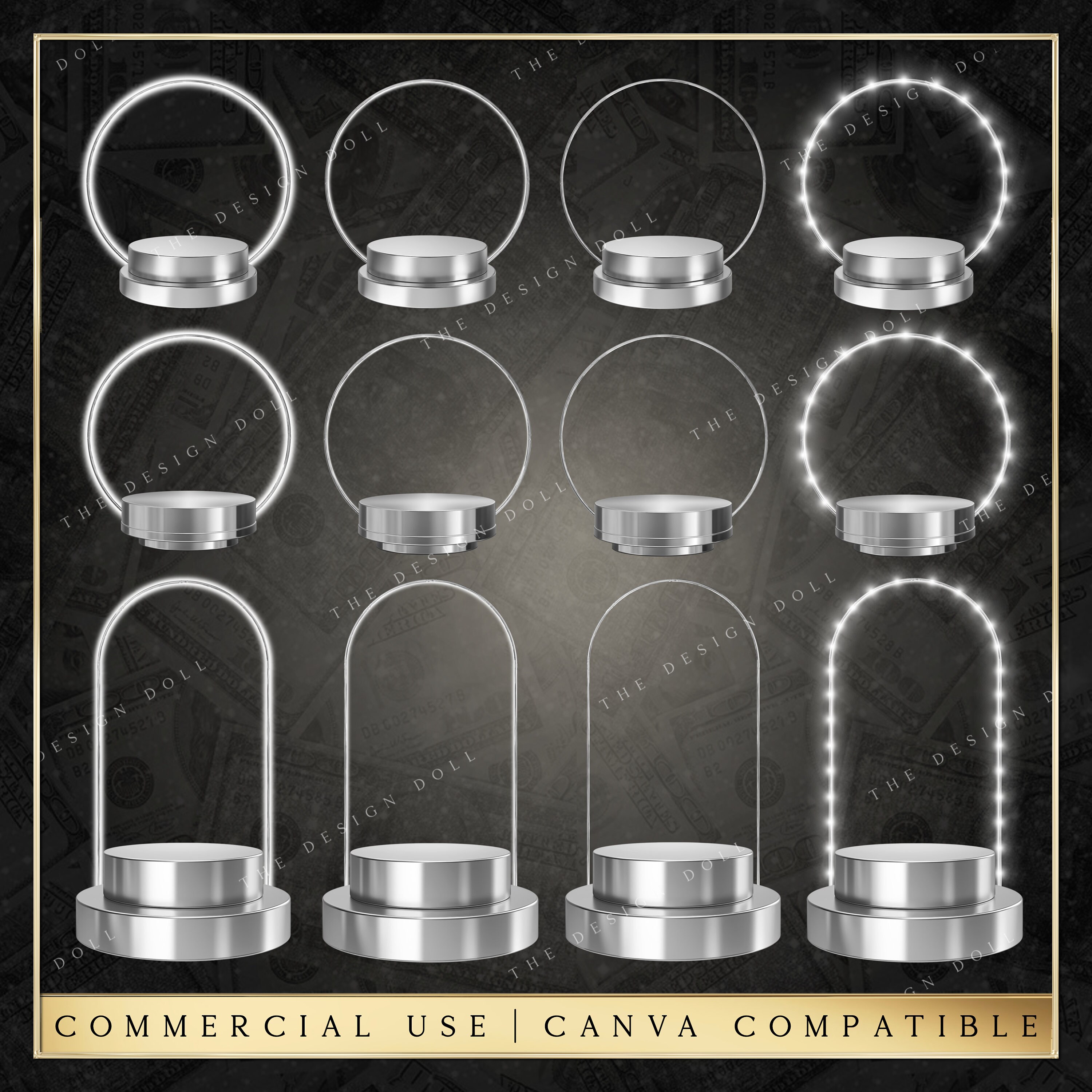 Silver Podium Clip Art Product Display Clip Art Transparent - Etsy