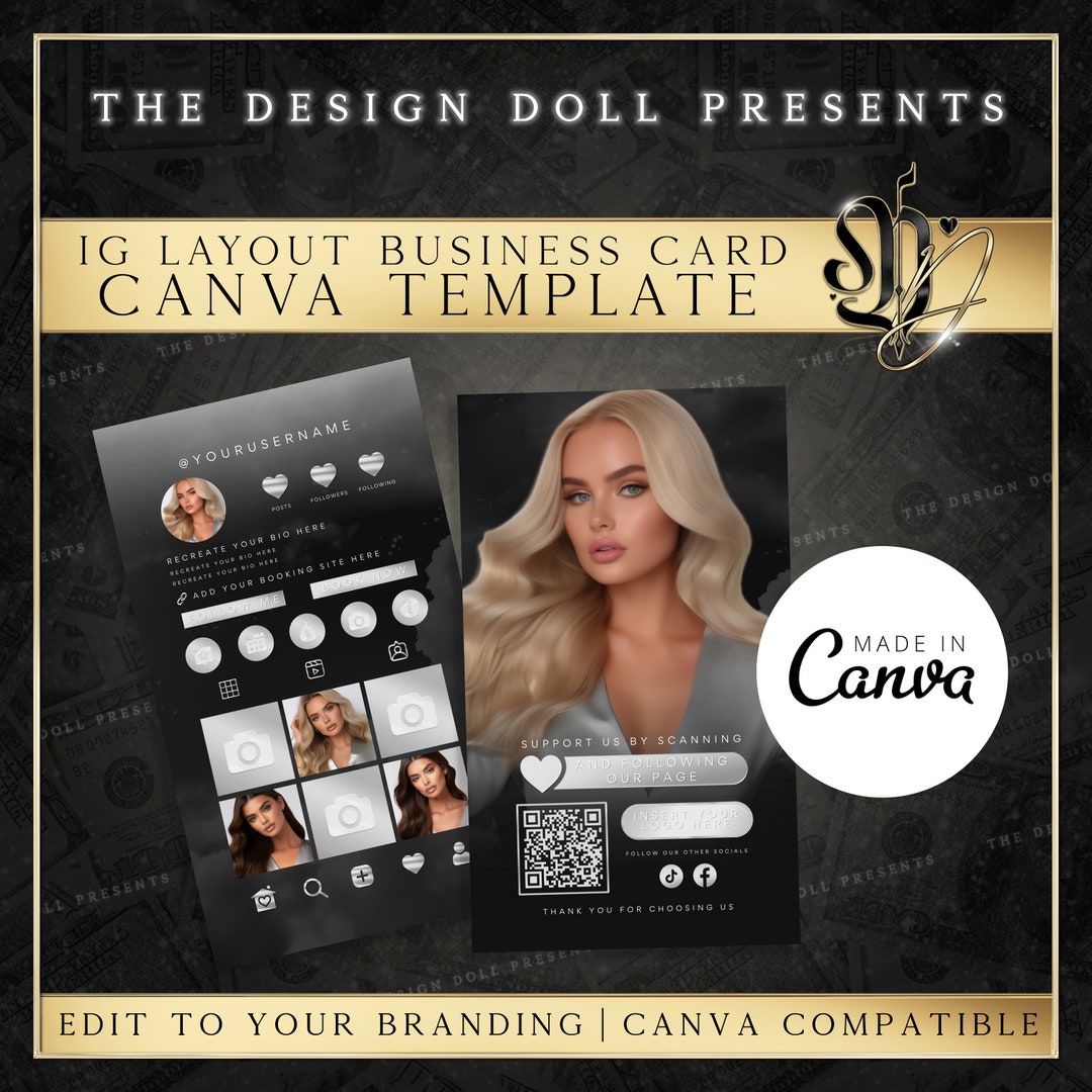 IG Layout Loyalty Card Template, Beauty Business Card Canva, Lash ...