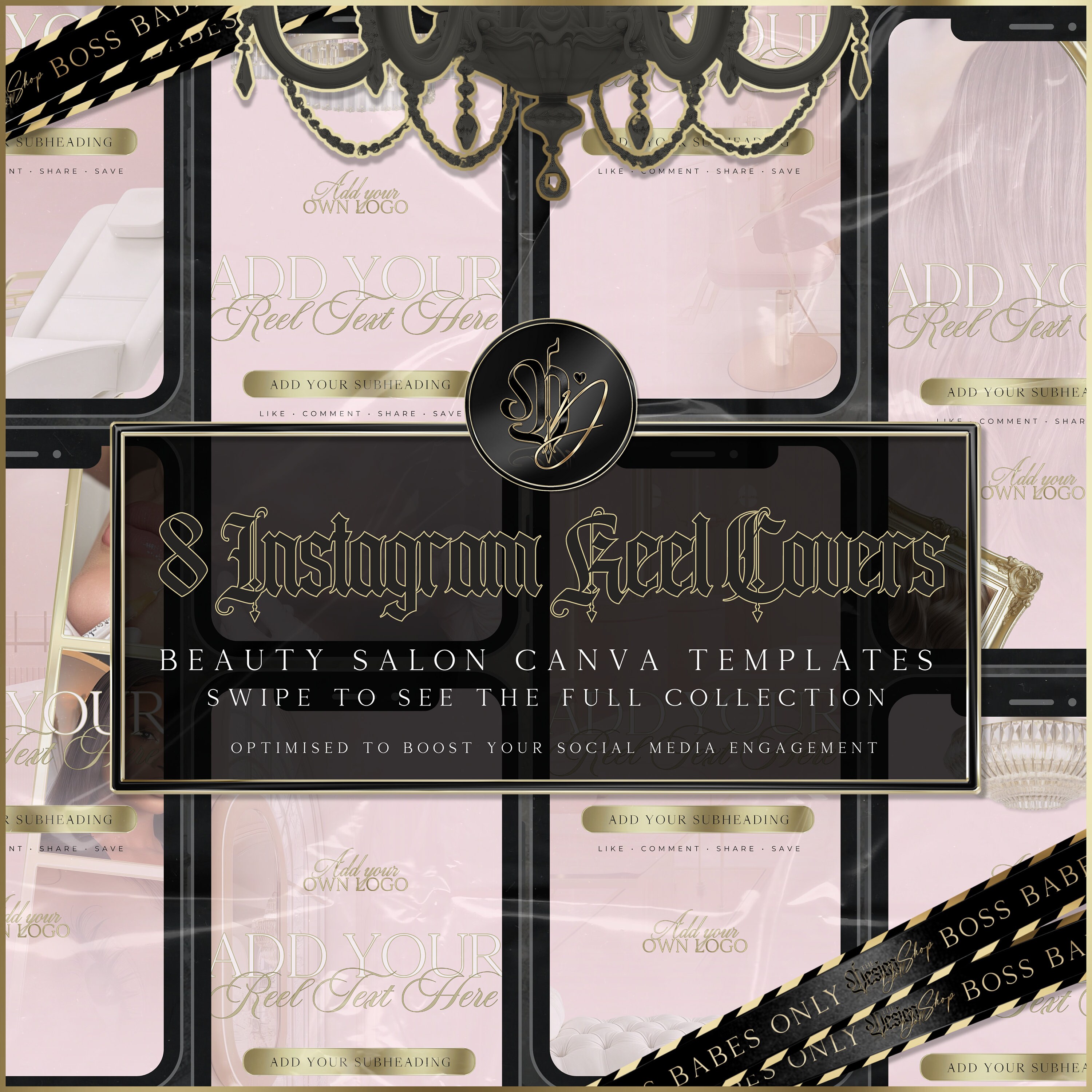Beauty Instagram Reel Covers, Canva Template, Beauty Salon Social Media ...