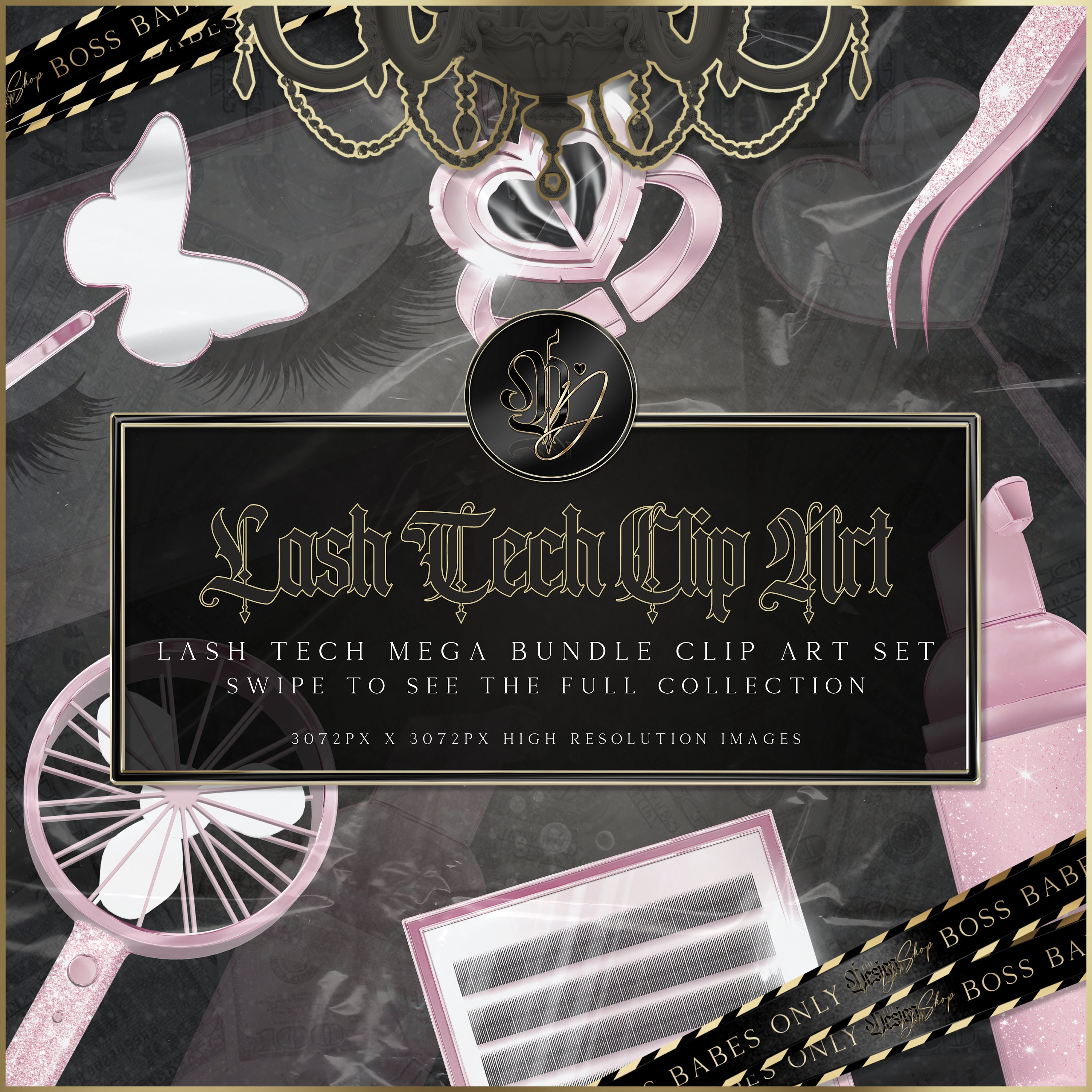 Lash Tech Clip Art, Lash Tray Clip Art, Lash Technician Clip Art ...