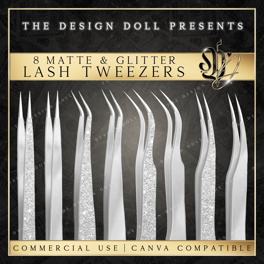 Lash Tech Clip Art, Hand Drawn Tweezers, Lash Technician Clip Art ...