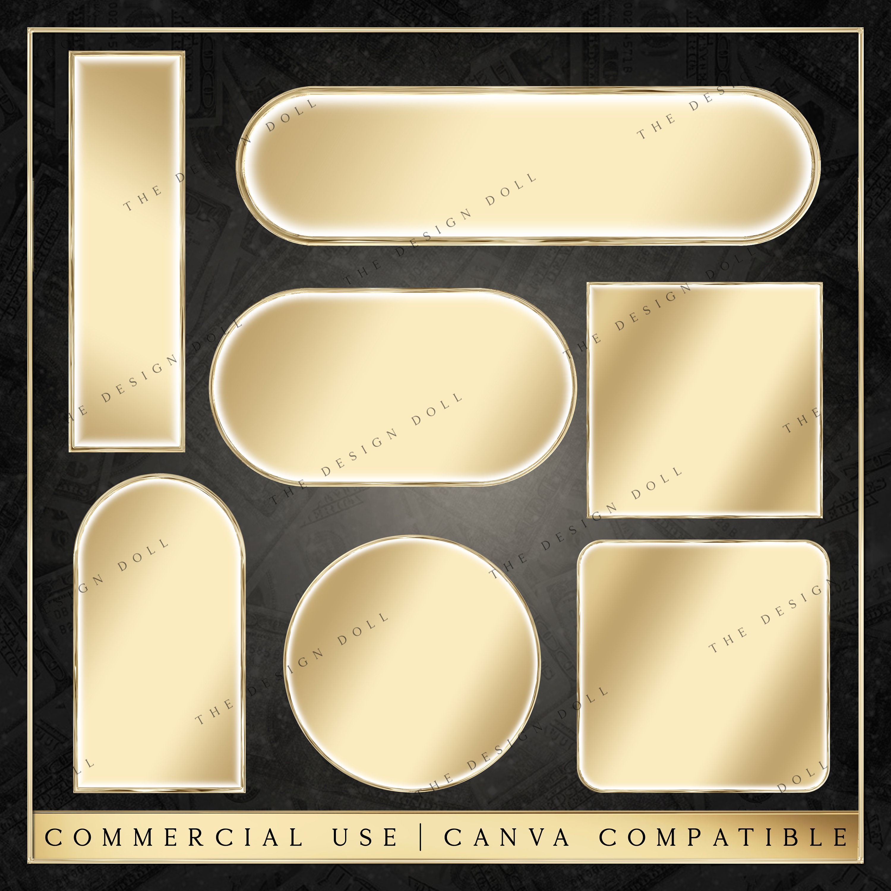 Gold Border Clip Art, Gold Text Box Clip Art, Transparent PNG Files ...