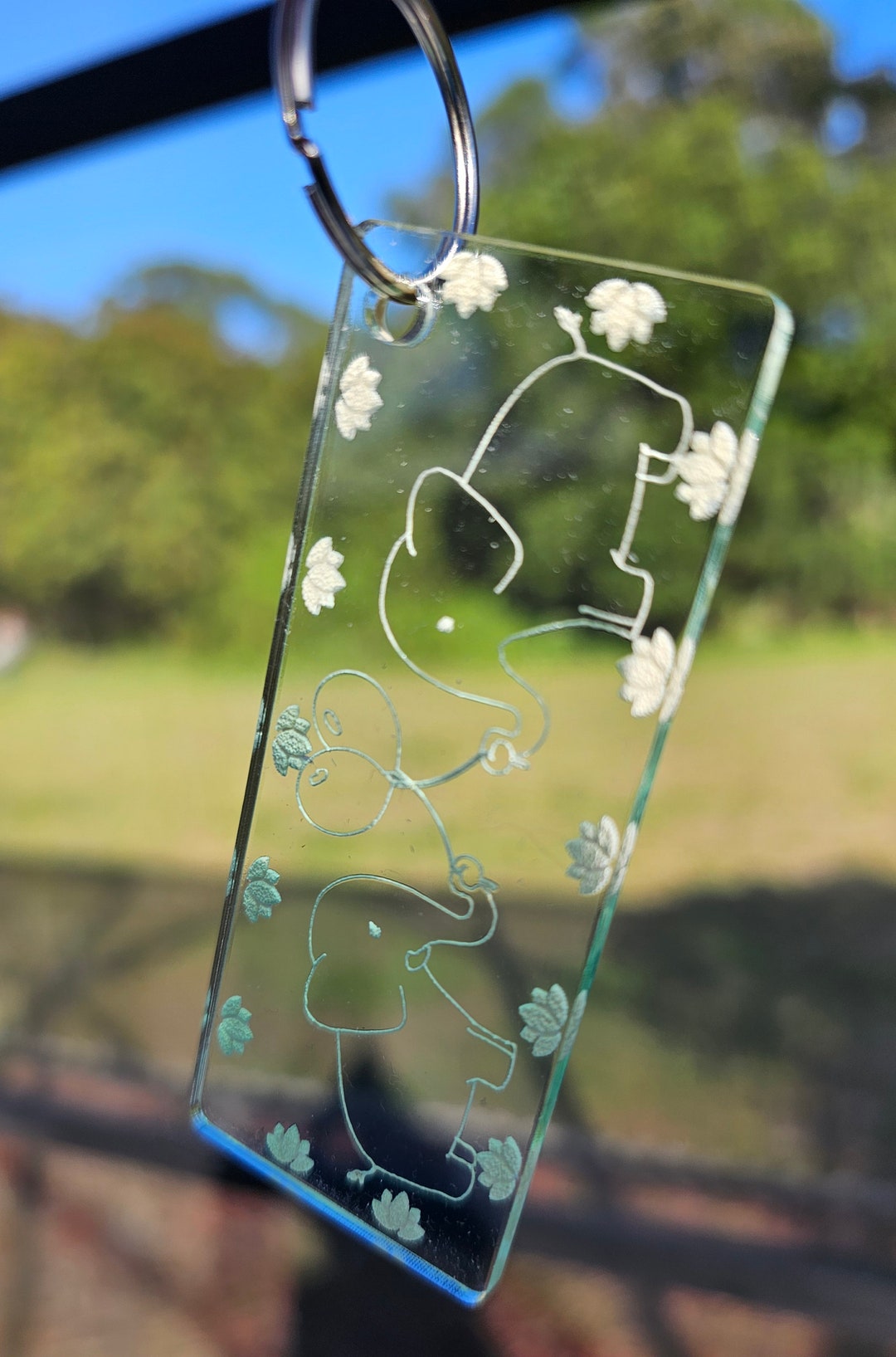 Elephant Heart Keychains (set of 2) - Etsy