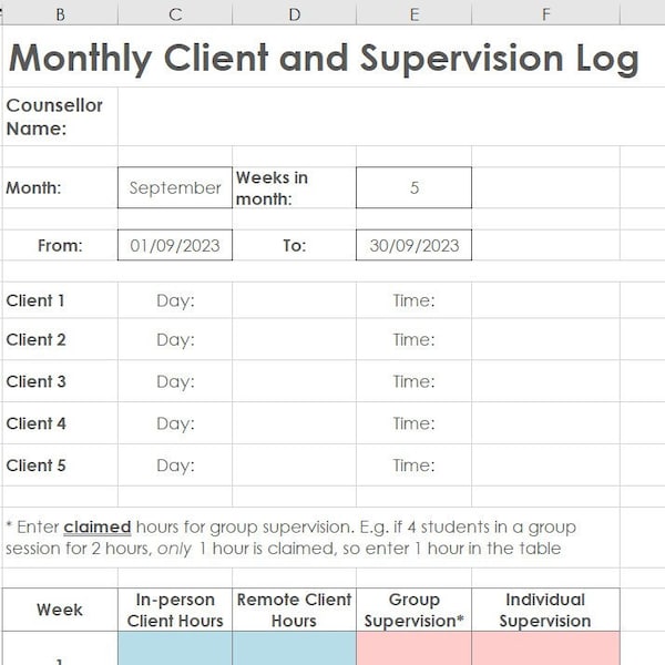Supervision Log - Etsy