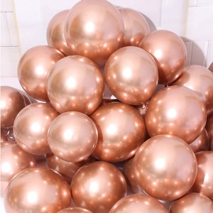 12" Royal Metallic Rose Gold Balloons for Graduation, Retirement Party ...