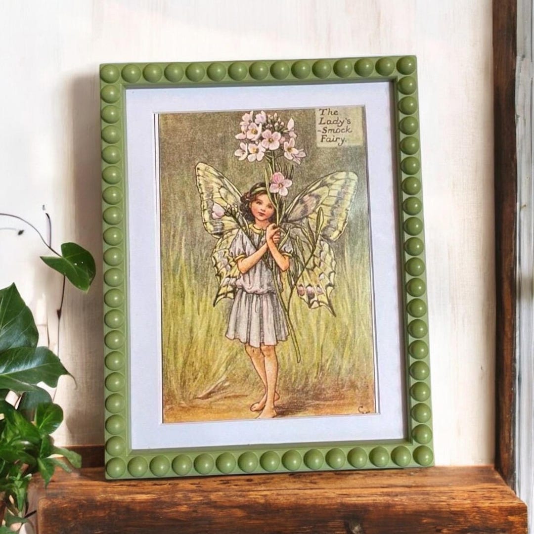 Flower Fairy Frame the Lady's Smock Fairy. Vintage Flower Fairy Print ...