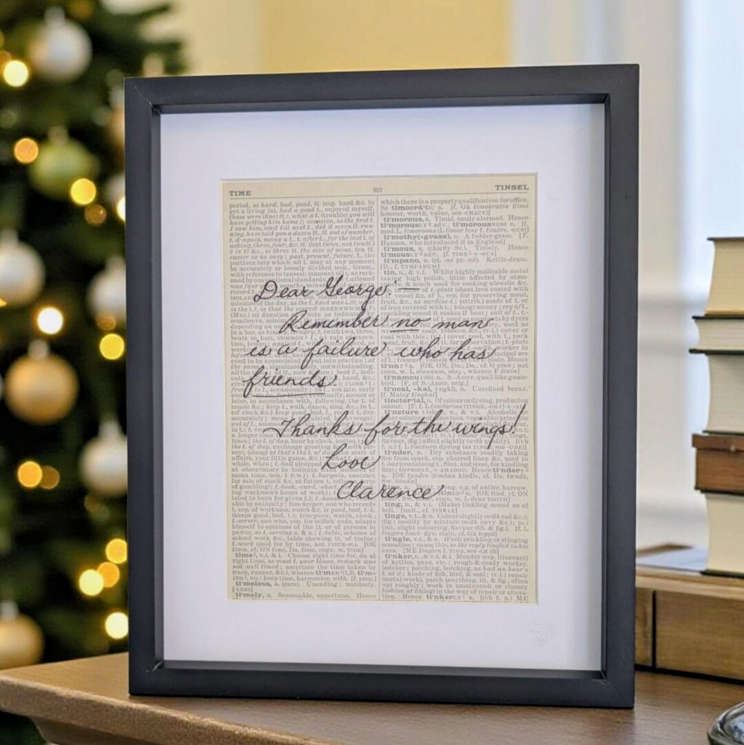 It's a Wonderful Life No Man is a Failure Who Has Friends. Vintage ...