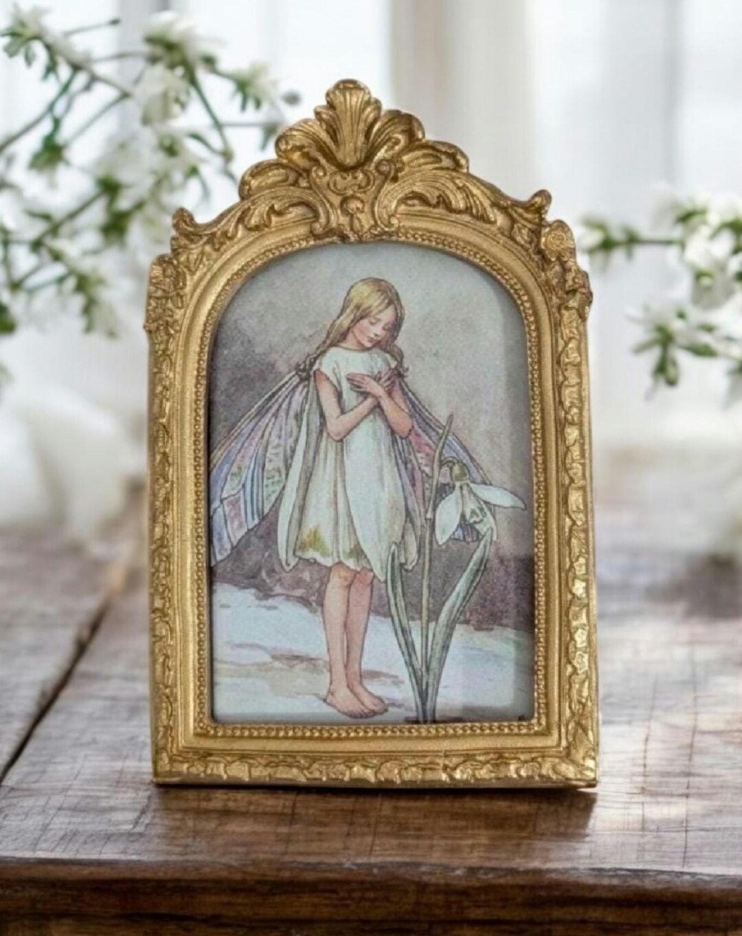 Flower Fairy Frame| the Snowdrop Fairy. Vintage Flower Fairy Print ...