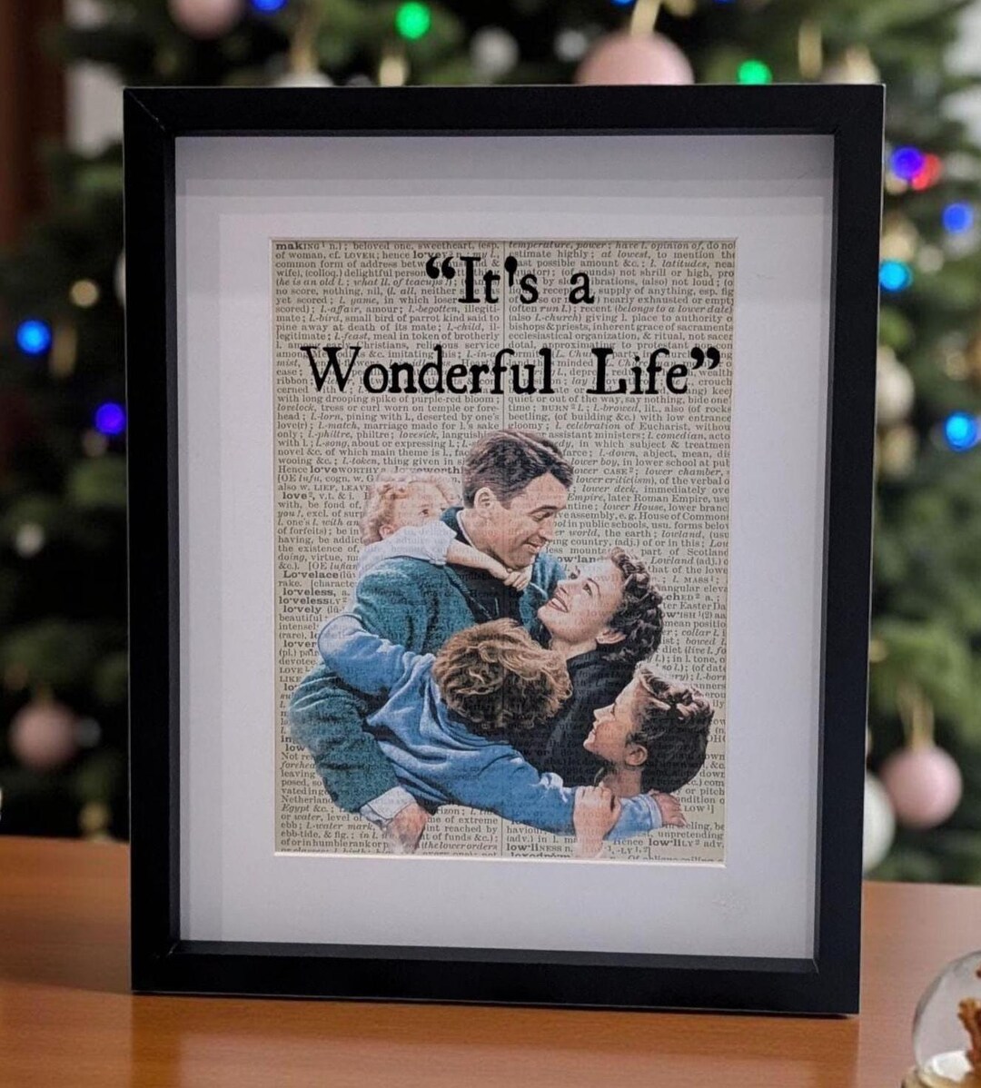 It's a Wonderful Life Vintage Dictionary Wall Art: Mounted and Ready to ...