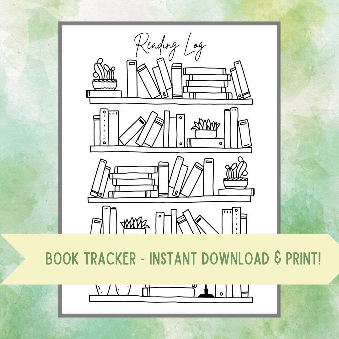 Printable Bookshelf Reading Tracker Page to Visually Track the Books ...