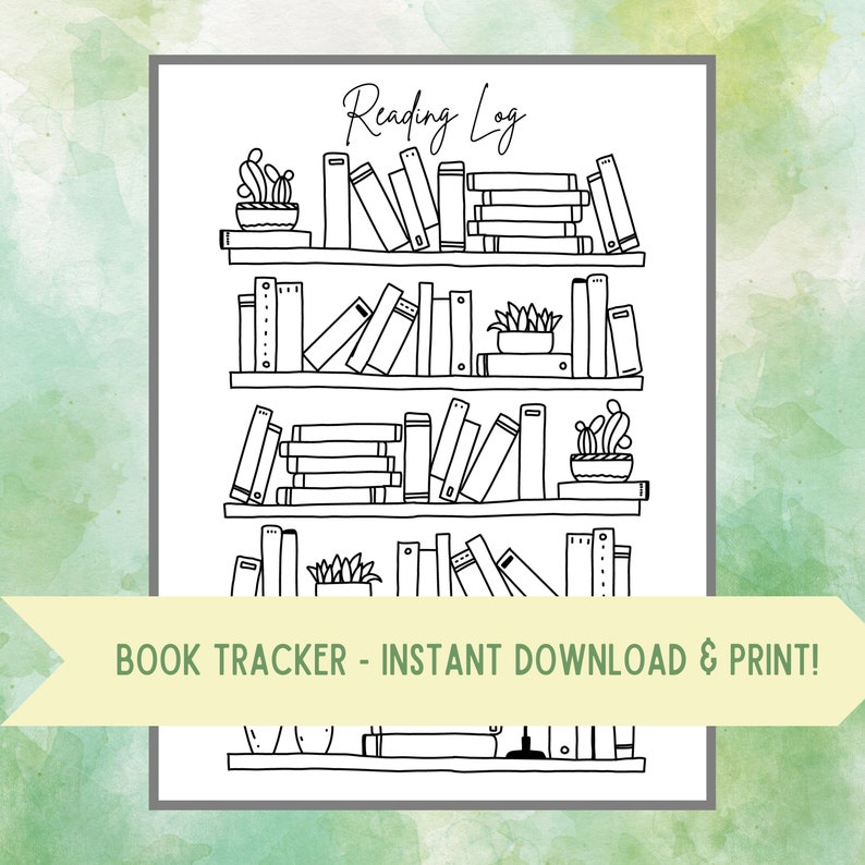 Printable Bookshelf Reading Tracker Page to Visually Track the Books ...