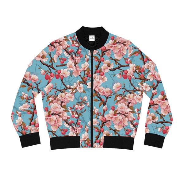 Cherry Blossom Bomber Jacket - Etsy