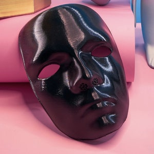 Fitted Face Mask - 3D Printed Face Mask Prop | Cosplay Front Face Mask ...