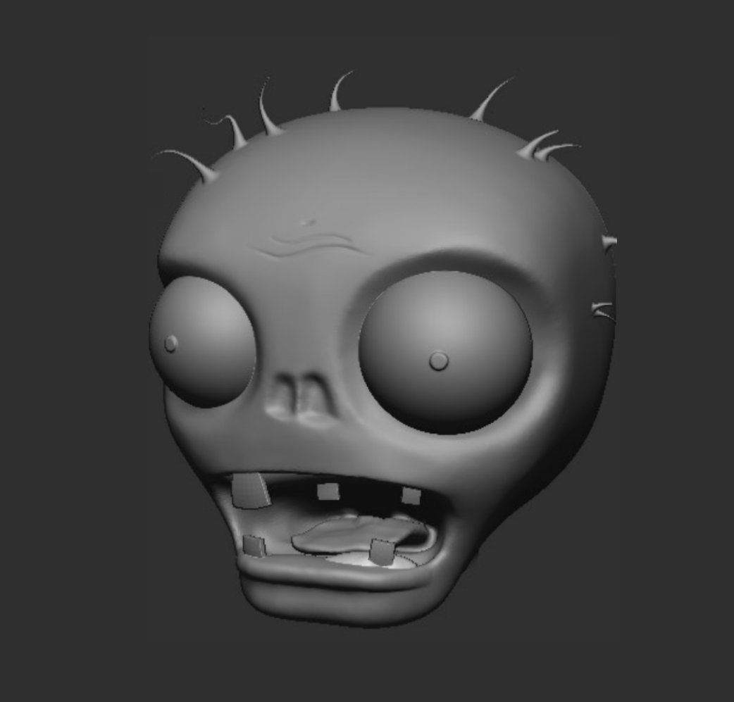 Funny Zombie Mask 3D STL File Plants Vs Zombies Inspired Mask Digital ...