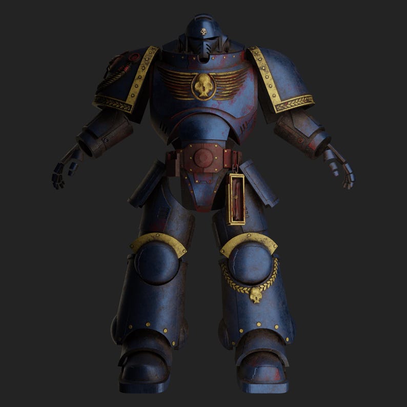 Space Marine Armor 3d Stl File Space Marine Commander Armor Digital ...