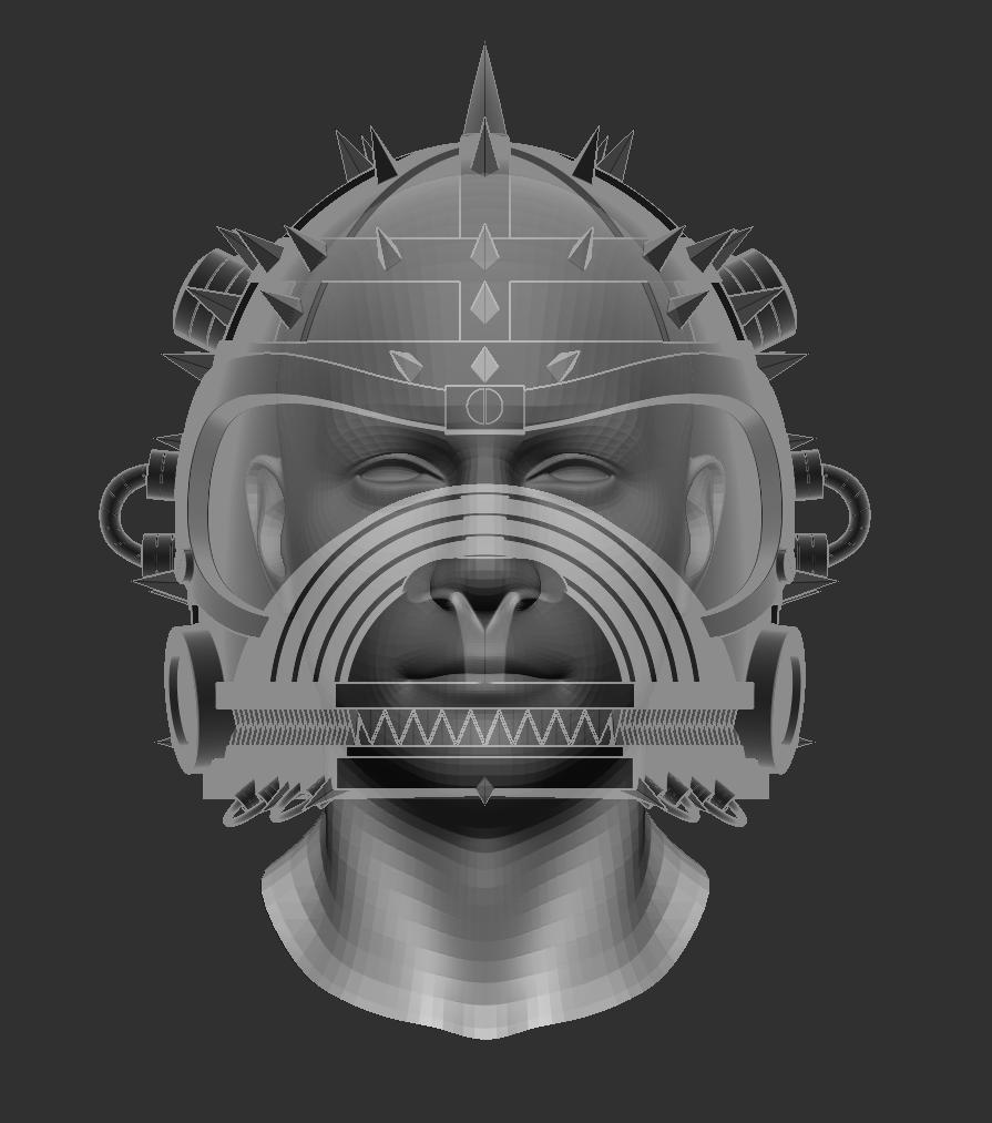 Spiky Wolf Mask Stl File Spiky Wolf Mask Digital File - Etsy