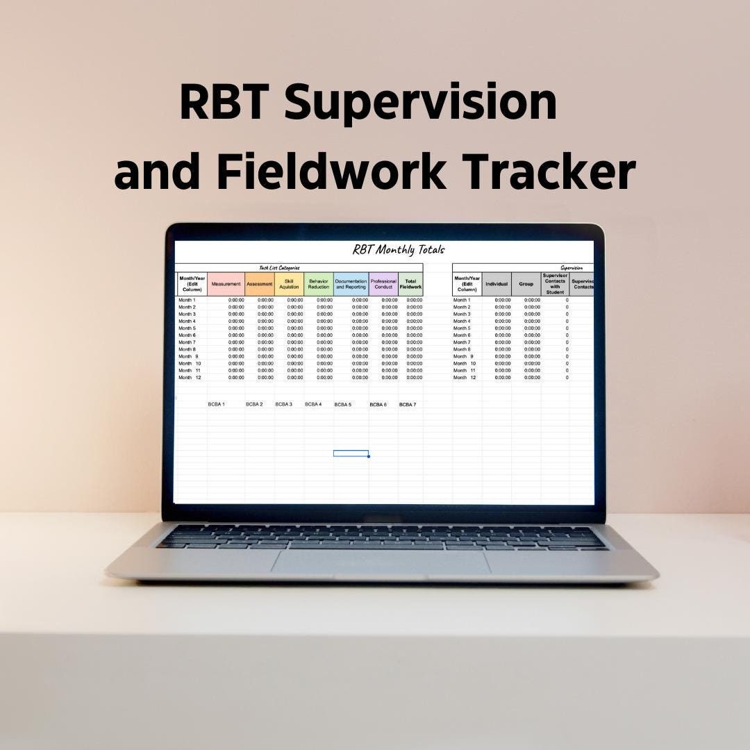 RBT Supervision and Fieldwork Tracker 2nd Ed. - Etsy