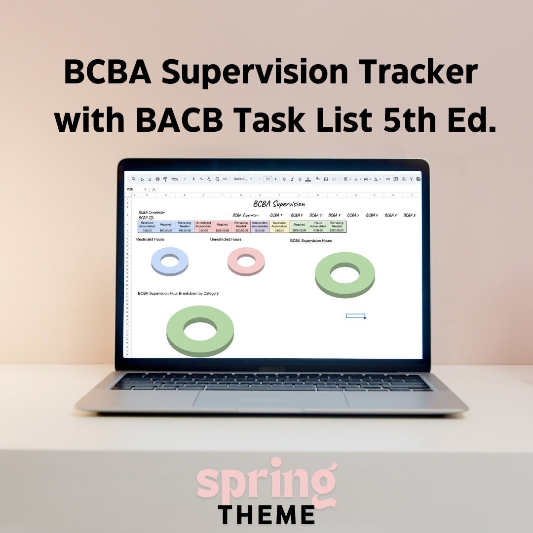 BCBA Supervision Hours Tracker With Task List 5th Ed. Tracker - Etsy