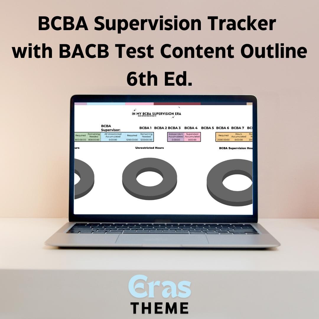 BCBA Supervision Hours Tracker With Test Content Outline 6th Ed ...
