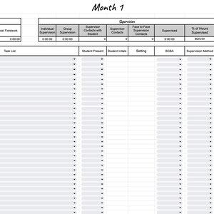 RBT Supervision and Fieldwork Tracker - Etsy