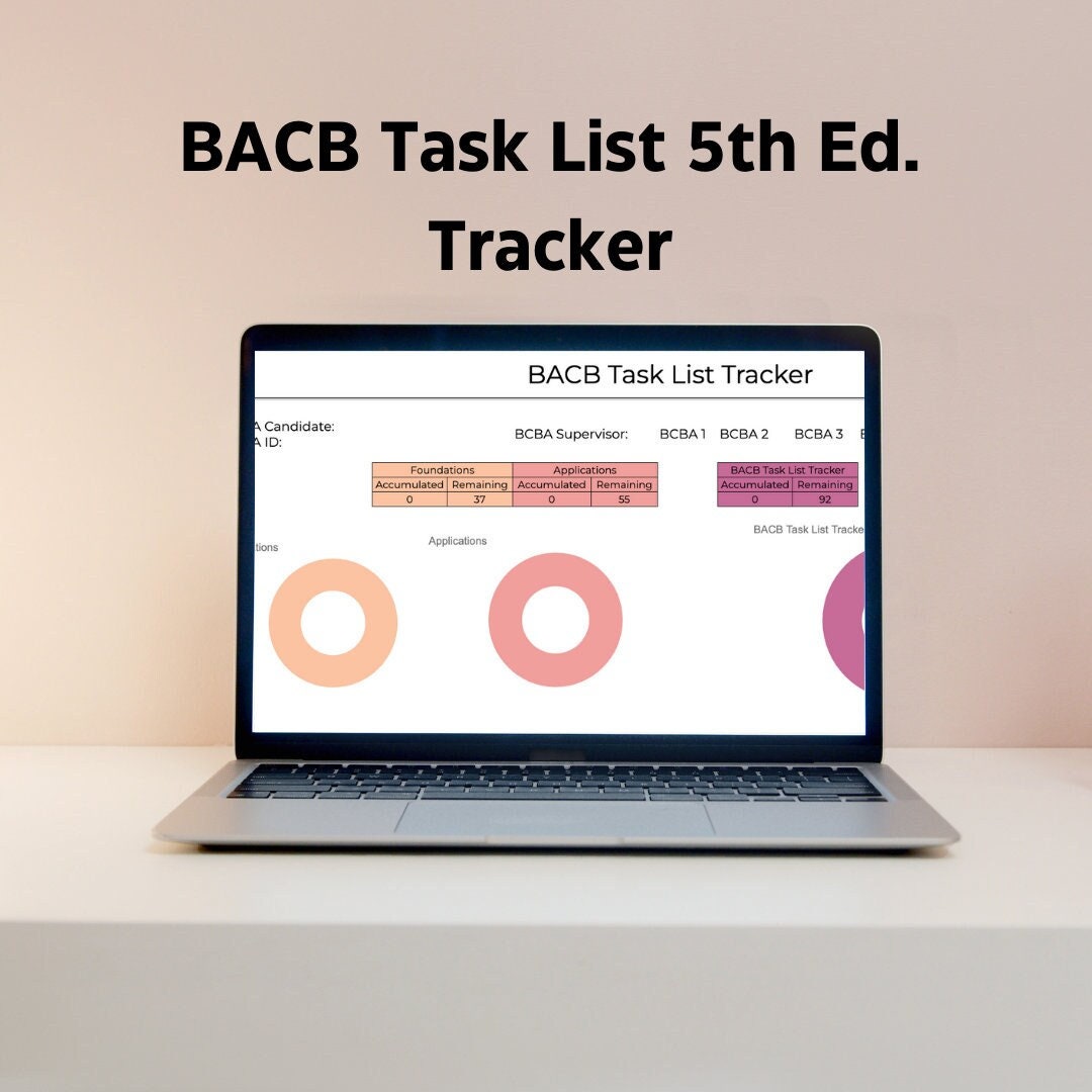 BACB Task List 5th Ed. Tracker for BCBA Supervision - Etsy BACB Task List 5th Ed. Tracker for BCBA Supervision - Etsy