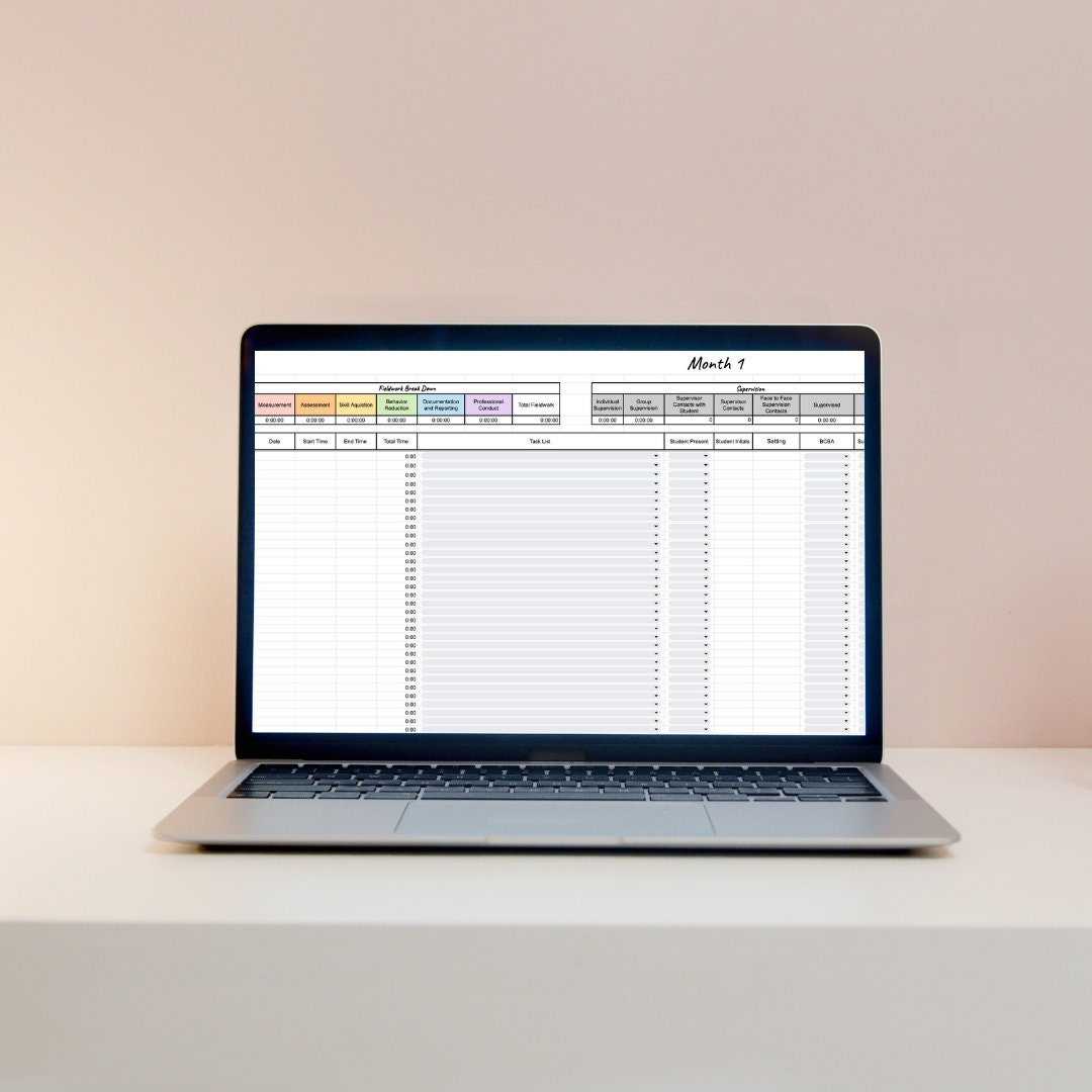 RBT Supervision and Fieldwork Tracker - Etsy