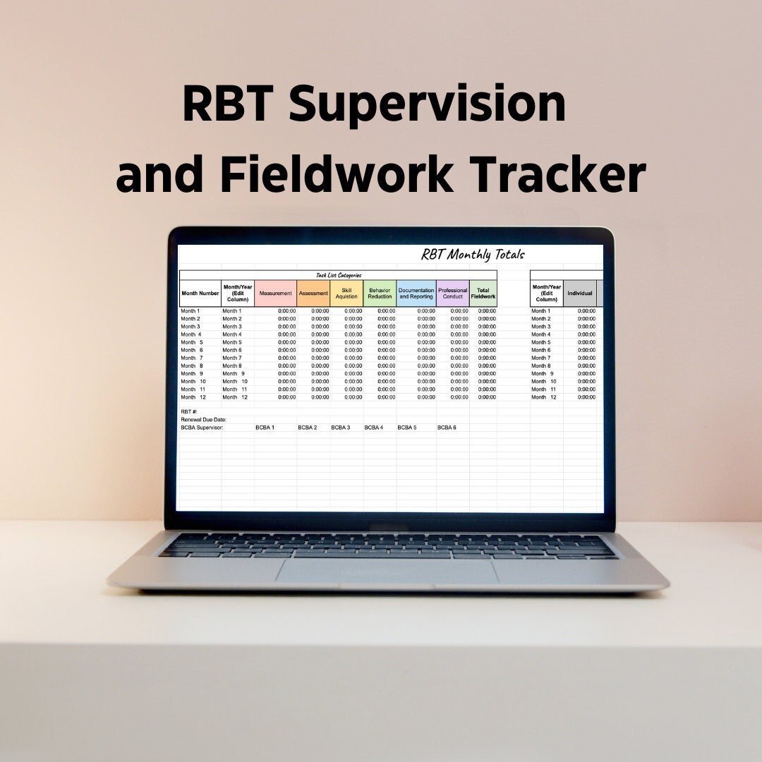 RBT Supervision and Fieldwork Tracker - Etsy