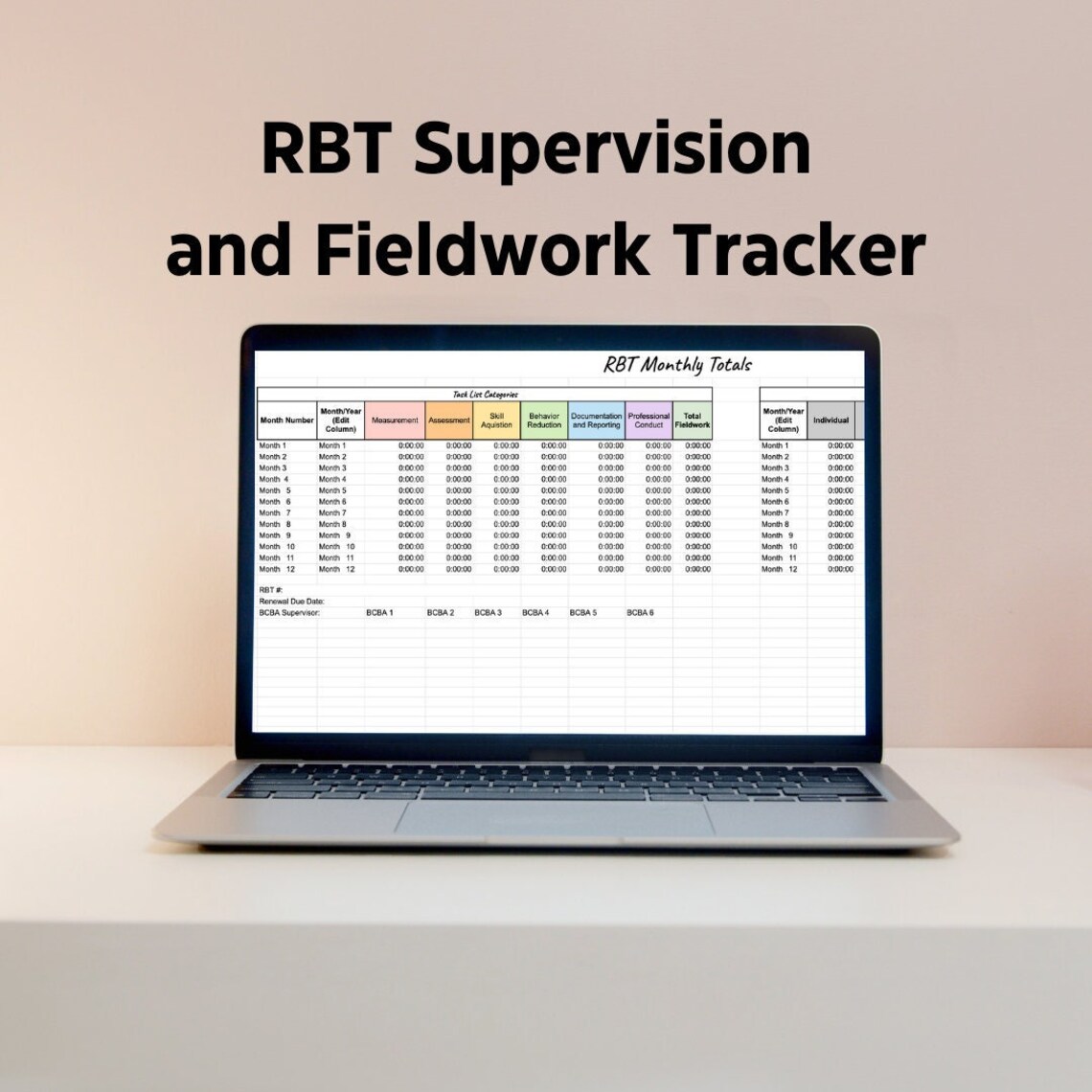 RBT Supervision and Fieldwork Tracker - Etsy