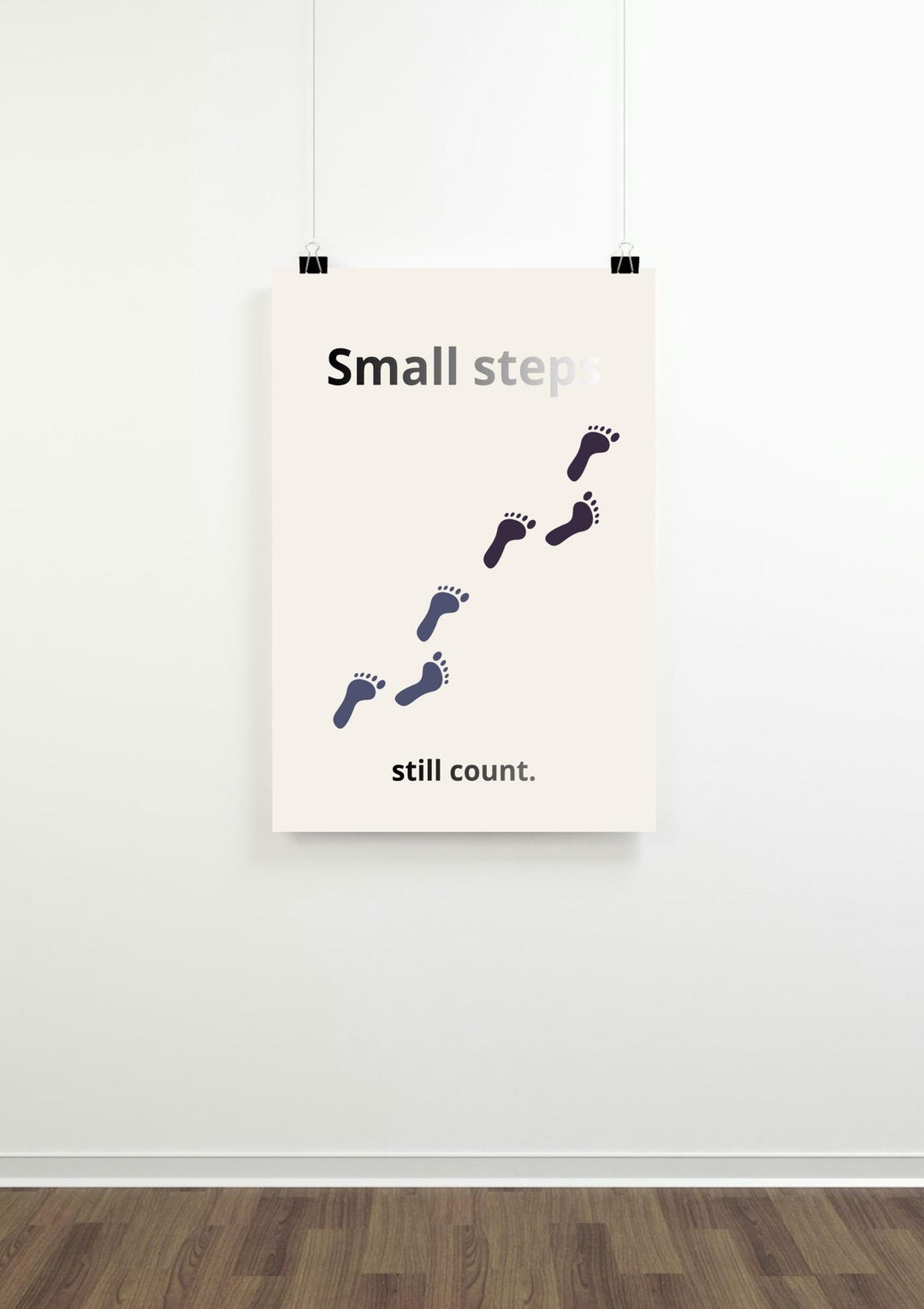 Small Steps Still Count Printable Wall Art, Motivational Quote Poster ...