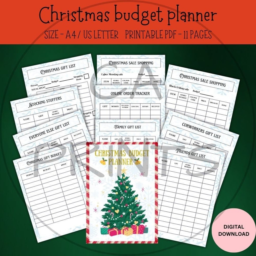 Christmas Budget Planner Printable, Black Friday Sale Planner, Holiday ...