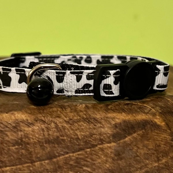 Cow Print Cat Collar - Etsy