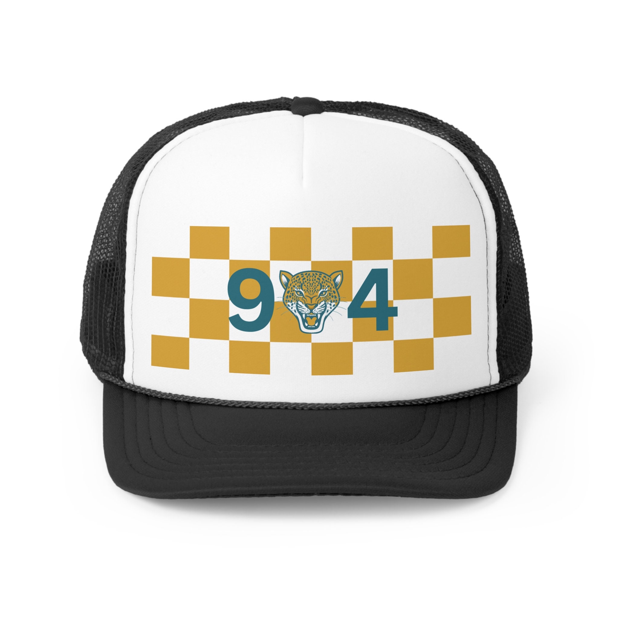 Jags 904 Checkerboard Trucker Hat Duval Hat Jags Hat - Etsy